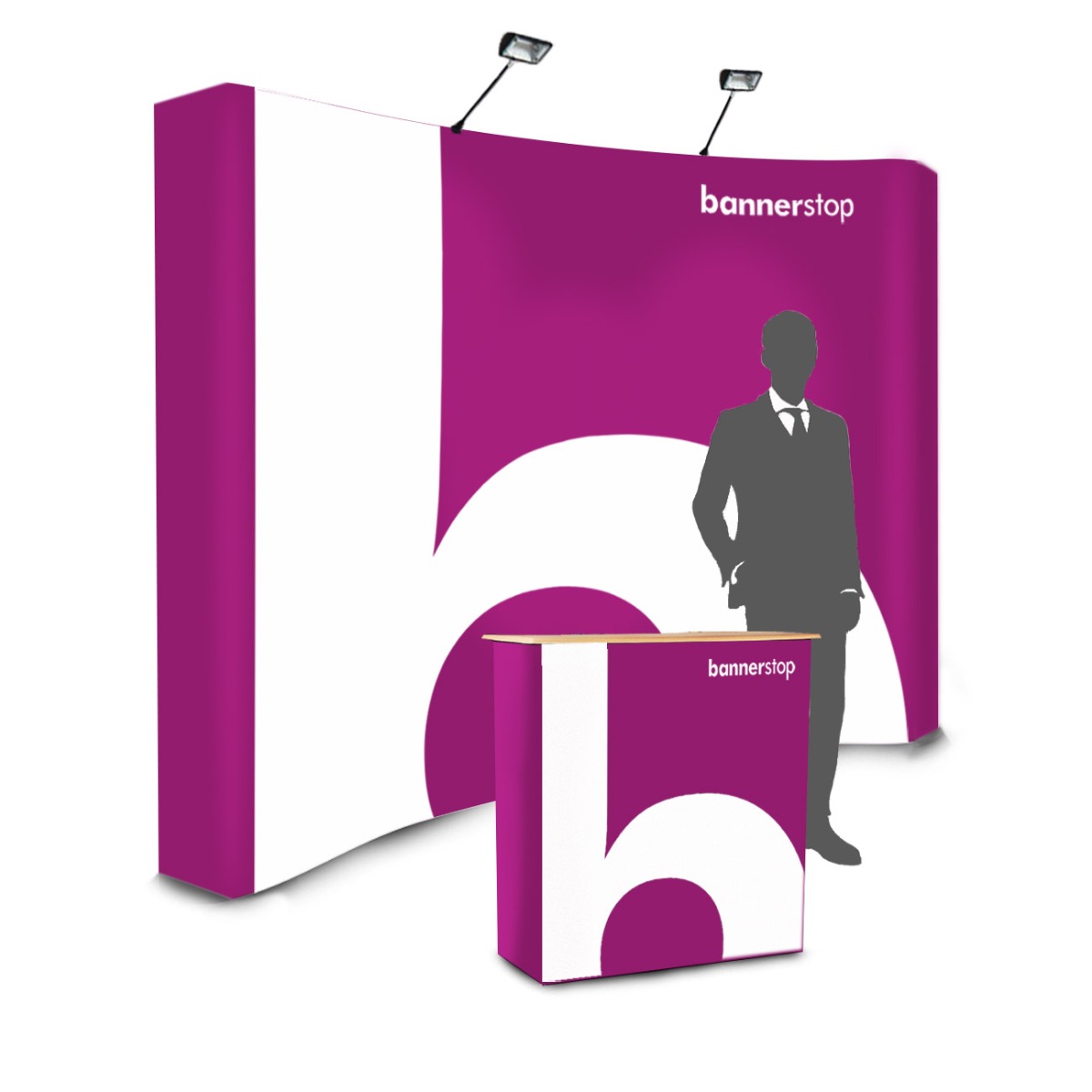 Faltdisplay Textil gebogen - Gebogene Messewände - Messe Systeme - Produkte